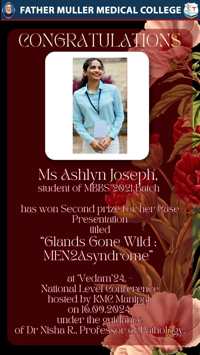 Congratulations Ms Ashlyn Joseph | Father Muller Charitable ...