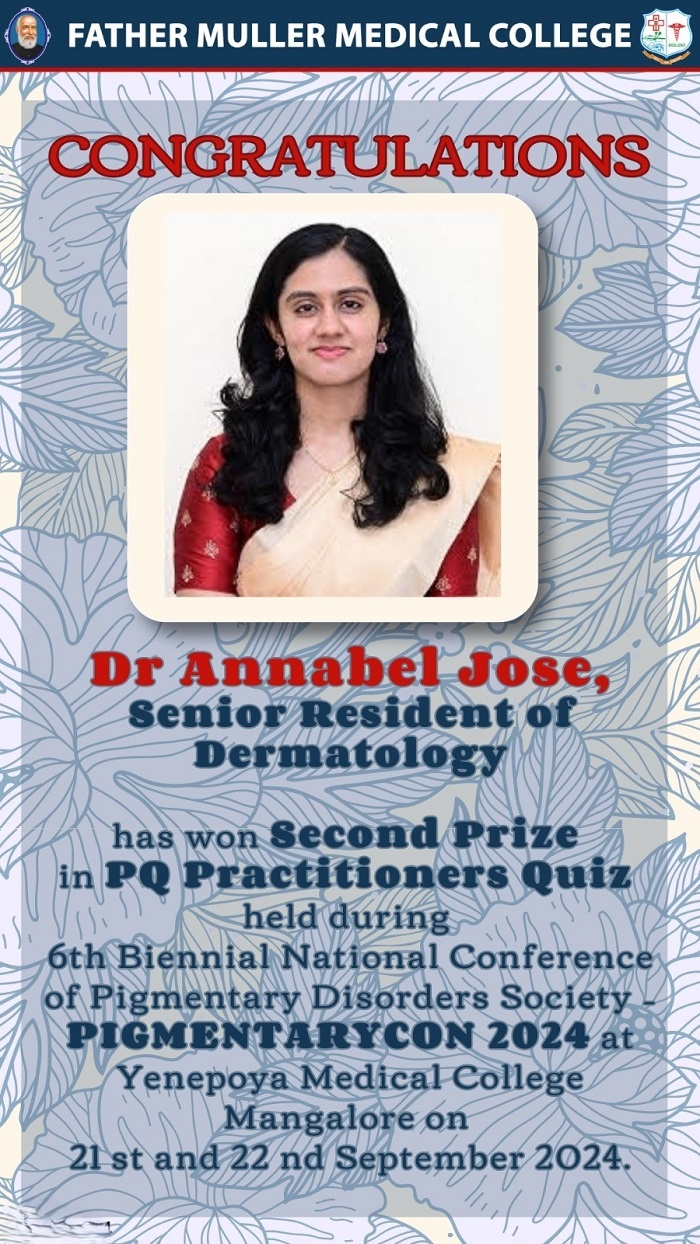 Congratulations Dr Annabel Jose | Father Muller Charitable Institutions ...